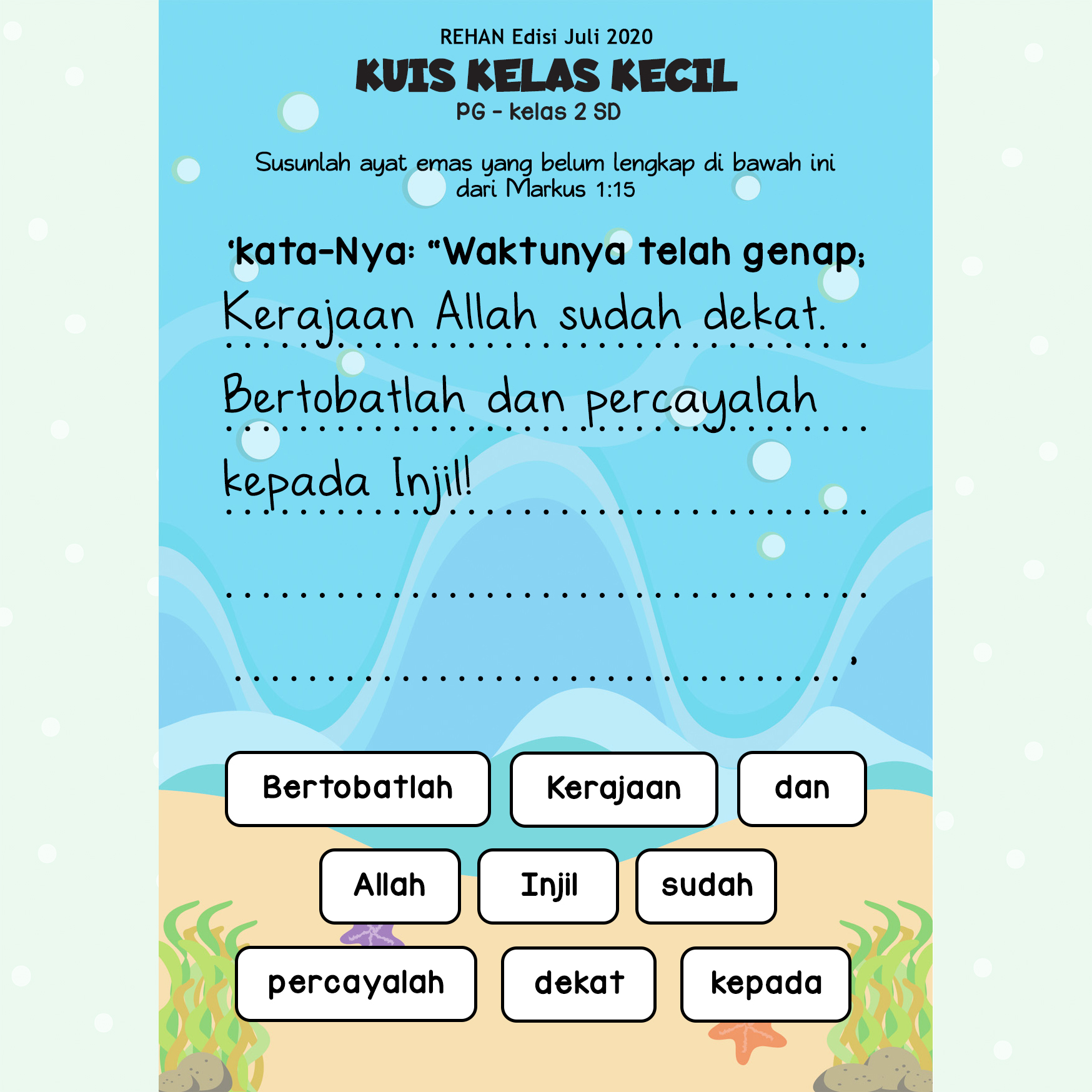Kumpulan Kunci Jawaban Kuis – KOMISI ANAK KEUSKUPAN SURABAYA
